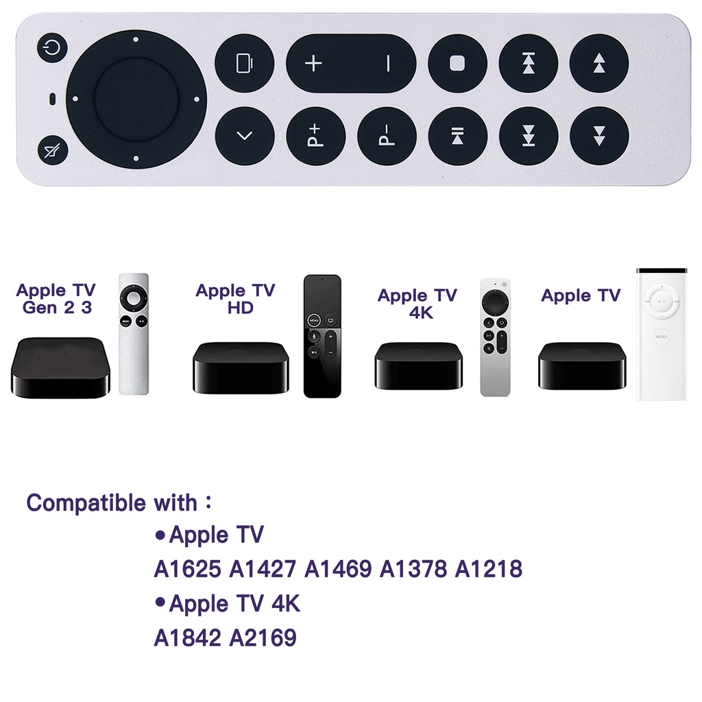 Universal Remote Control Suitable for Apple Smart TV/TV BOX A1625 A1427 A1469 A1378 A1218 A1842 ...