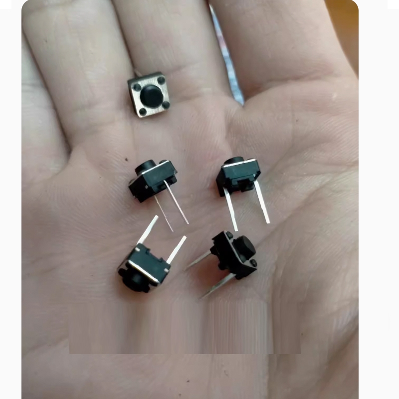 20 PCS TWO-PIN MICRO SWITCH 6*6*5MM HIGH TACTILE SWITCH VERTICAL COPPER ...