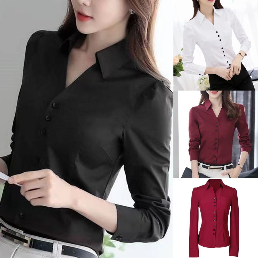 {shipped From Manila Cod} Korean Blouse For Women Formal Office Attire