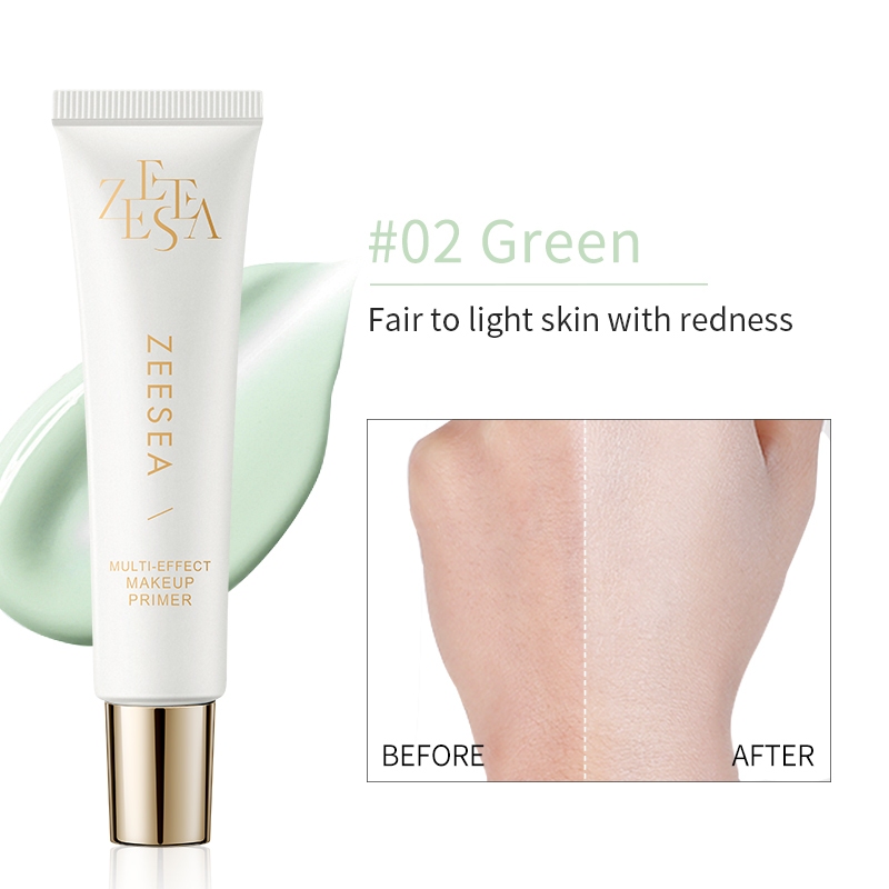 ZEESEA Face Primer Cream Blur Pore Color Corrector Makeup Base Moisturizing Brightening | Shopee ...