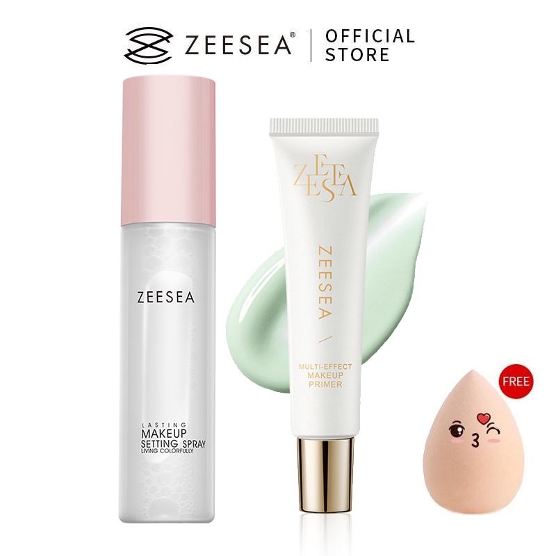 ZEESEA Make Up Primer+ Setting Spray Long Lasting Oil Control Matte Blur Pore Color Corrector ...