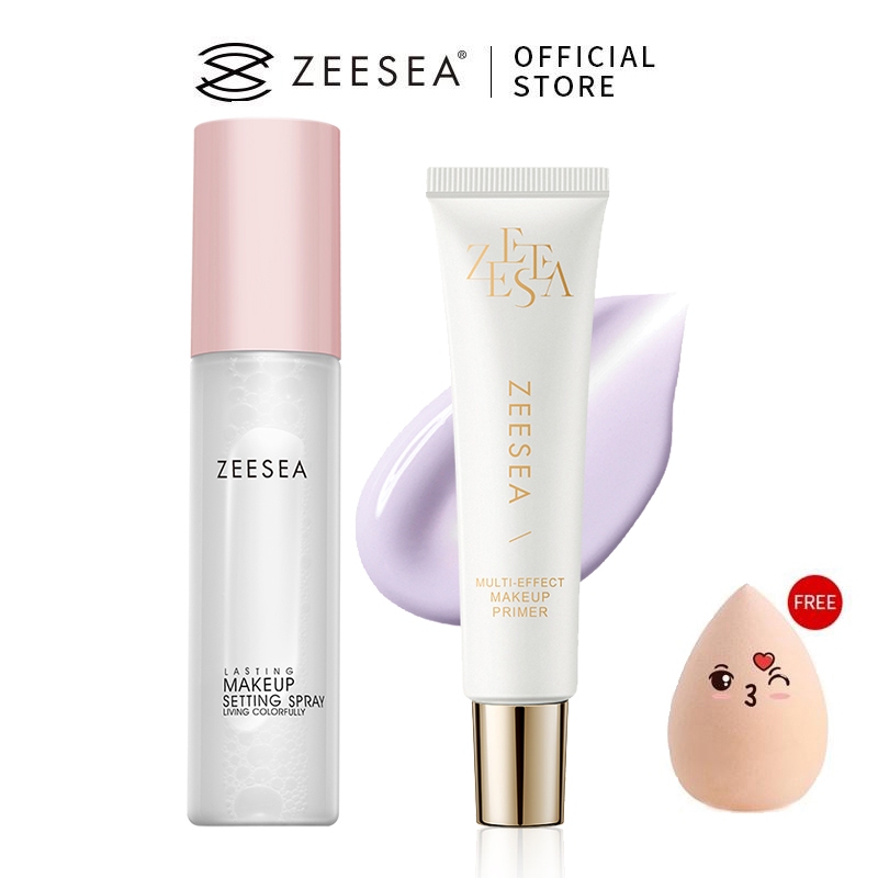 ZEESEA Make Up Primer+ Setting Spray Long Lasting Oil Control Matte Blur Pore Color Corrector ...