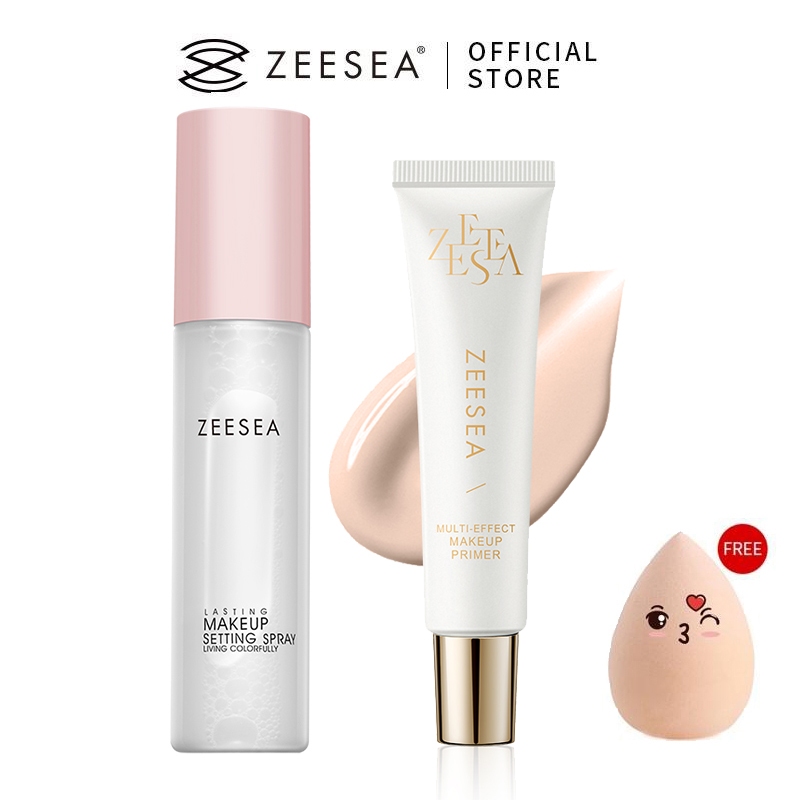 ZEESEA Make Up Primer+ Setting Spray Long Lasting Oil Control Matte Blur Pore Color Corrector ...