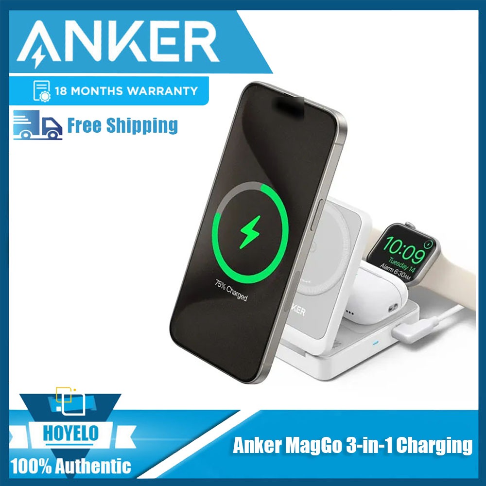 Anker Maggo 3 In 1 Charging Station Qi2 Certified 15w Wireless Charger