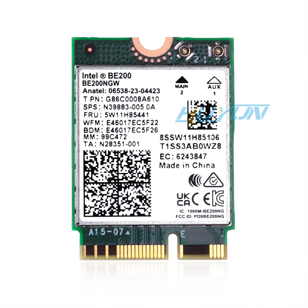 WiFi 7 Intel BE200NGW M.2 NGFF WiFi Card Tri Band 802.11be BT5.4 ...