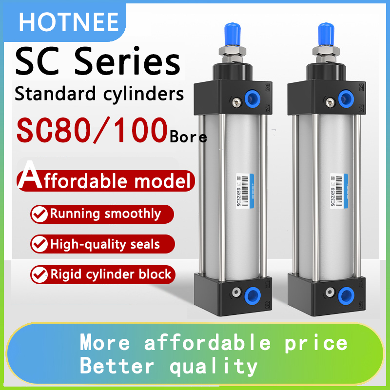 SC Pneumatic air Cylinder SC Series Economy model 80mm 100mm Bore ...