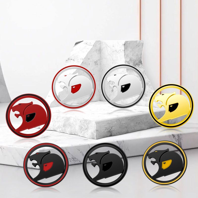 Lion Head Emblem Decorative Metal Car Fender Side Logo Sticker Rear ...