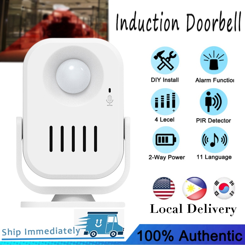 Welcome Burglar Alarm Sound Recording Motion Sensor Detector Doorbell ...