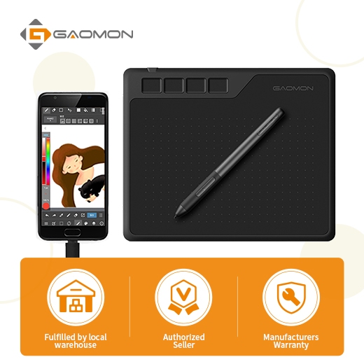 GAOMON S620 Graphics Tablet 6.5 x 4 Inches Pen Tablet with 4 Express ...