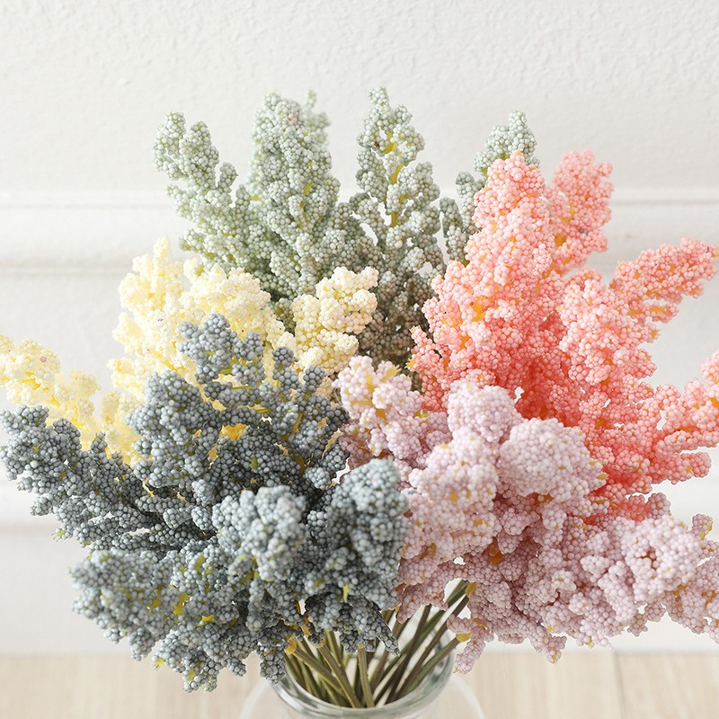 1pcs Artificial Wheat Ears Flowers Dried Flowers for Wedding Garden ...