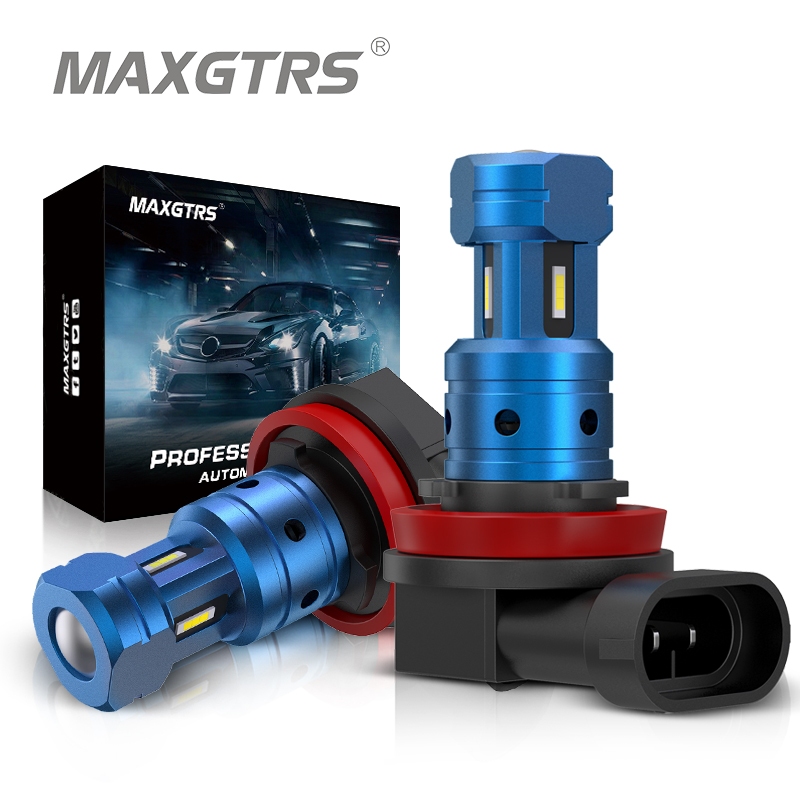 MAXGTRS 2x H8 H11 LED Car Lights LED Bulbs 9005 HB3 9006 HB4 White ...