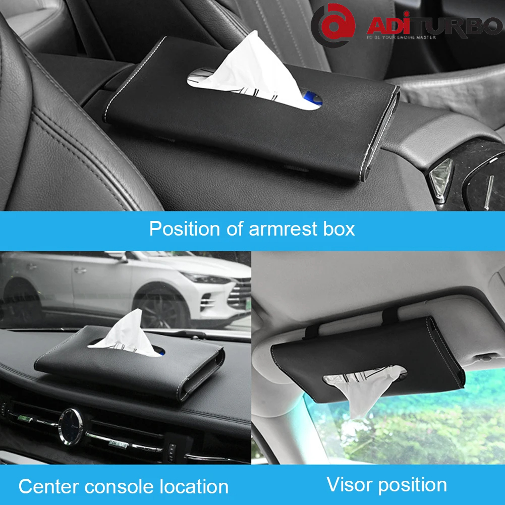 1Pcs Car Tissue Box Towel Sets Car Sun Visor Tissue Box Holder Auto ...