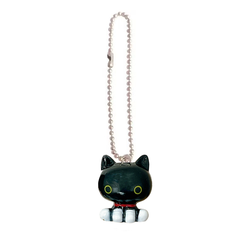 Kutusita Nyanko Black Cat Keychain Key Chain Kawaii Cute PVC Mini ...