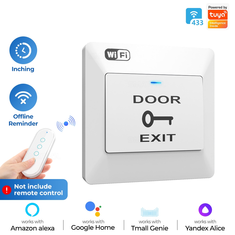 SMATRUL Tuya Smart Access Control WIFI Door Control Switch RF433 Intelligent Automatic Reset ...