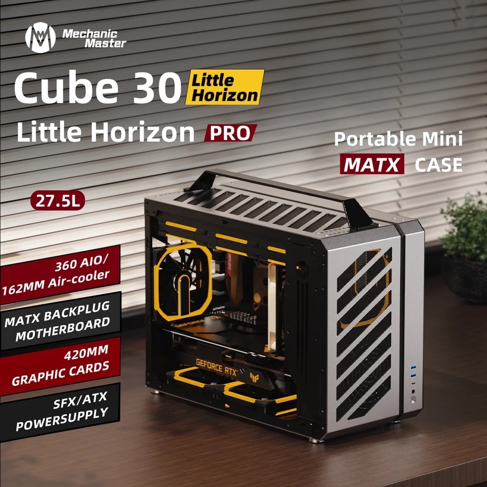 Mechanic Master C30Pro support 360 water cooling new MATX back plug motherboard portable desktop ...