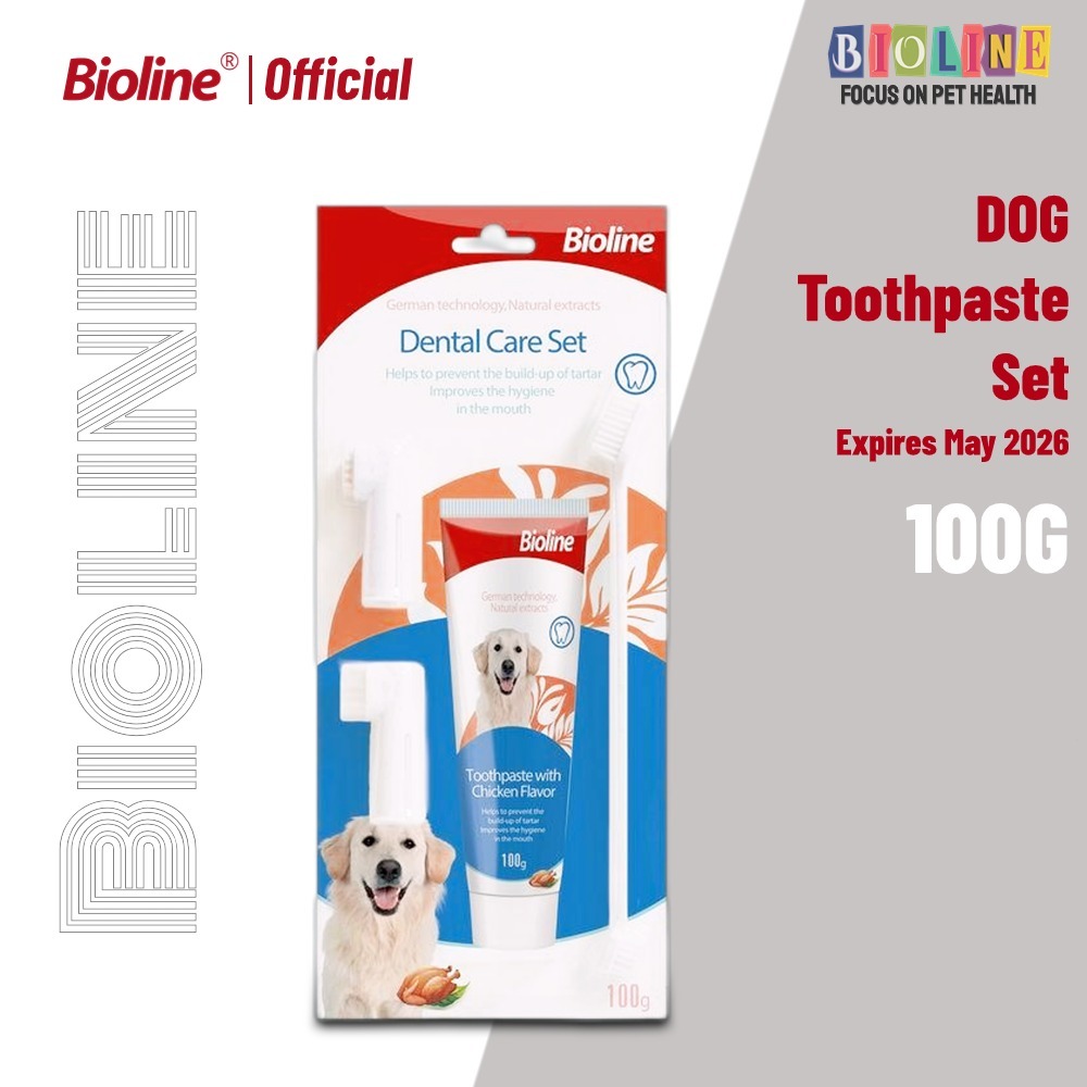 Bioline Dog Toothpaste Toothbrush Set Paper Card 100G | Shopee Philippines