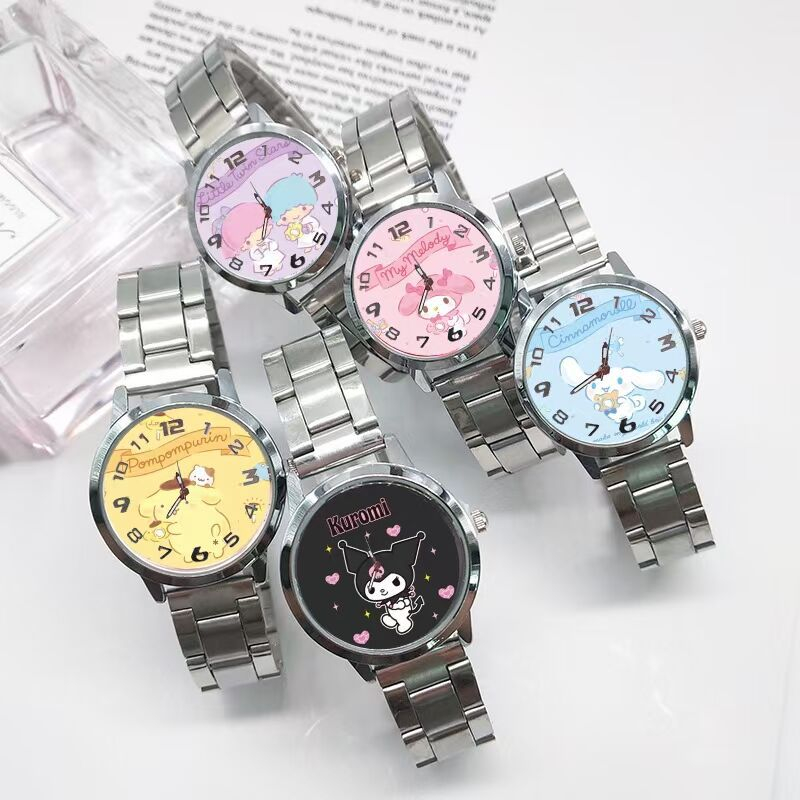 Stainless Steel Sanrio Hello Kitty Watch Kuromi Cinnamoroll Kawaii and ...