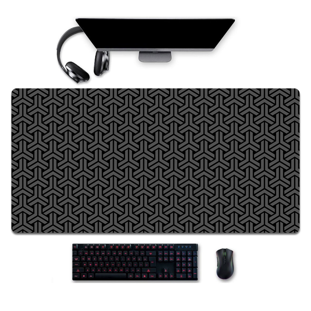 Large Mousepads with Stitched Edge, Simple Desk Mat - Grey Brick, Non ...