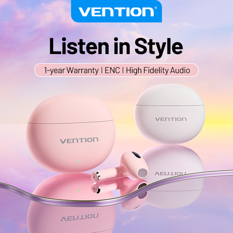 Vention Elf E06 TWS Bluetooth 5.3 Earbuds with AI-Based ENC Earphone ...