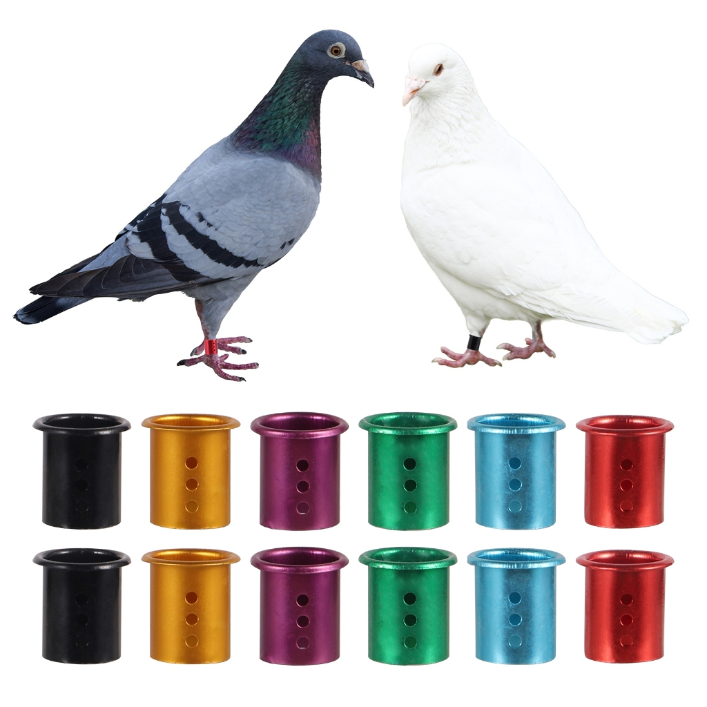 12/30/60Pcs 7mm Pigeon Foot Ring Aluminum Bird Foot Ring No Number ...