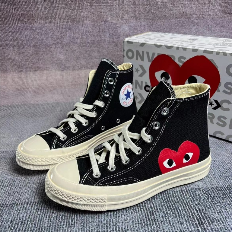 CDG x Converse Chuck 1970s Rei Kawakubo love joint high-top canvas ...