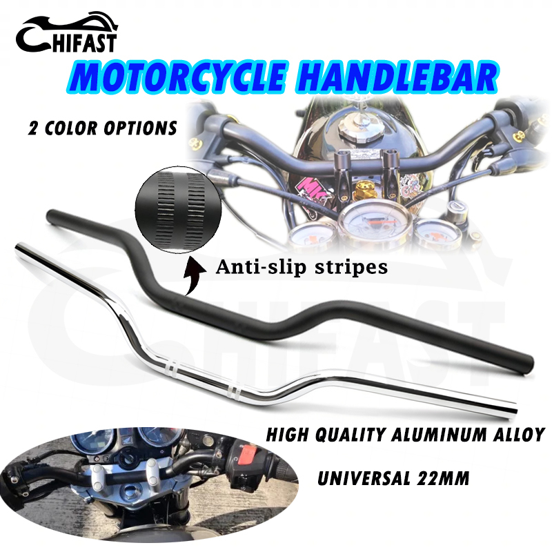 HIFAST 22MM Universal Motorcycle Refit Handlebar Retro Black Modified ...