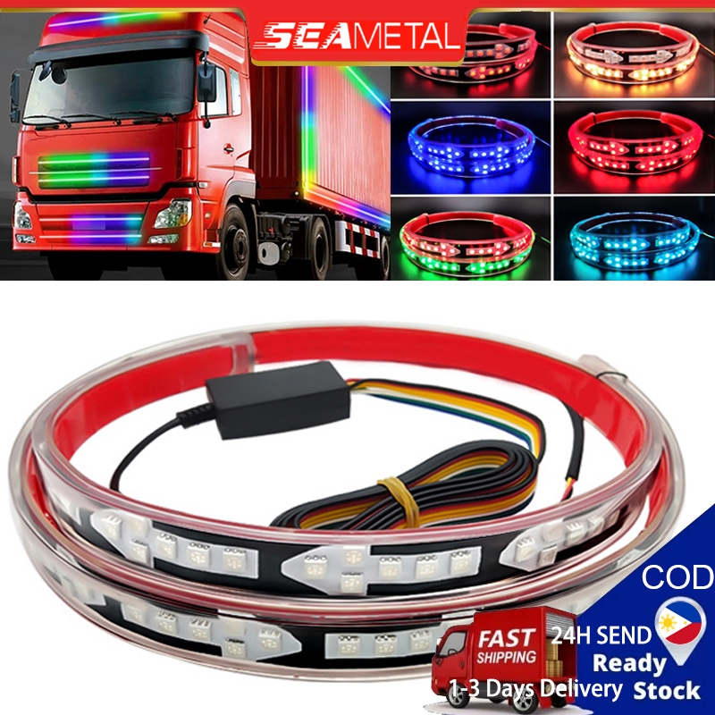 SEAMETAL 24V 12V Car Truck Warning Light Strip Auto Atmosphere Lamp LED ...