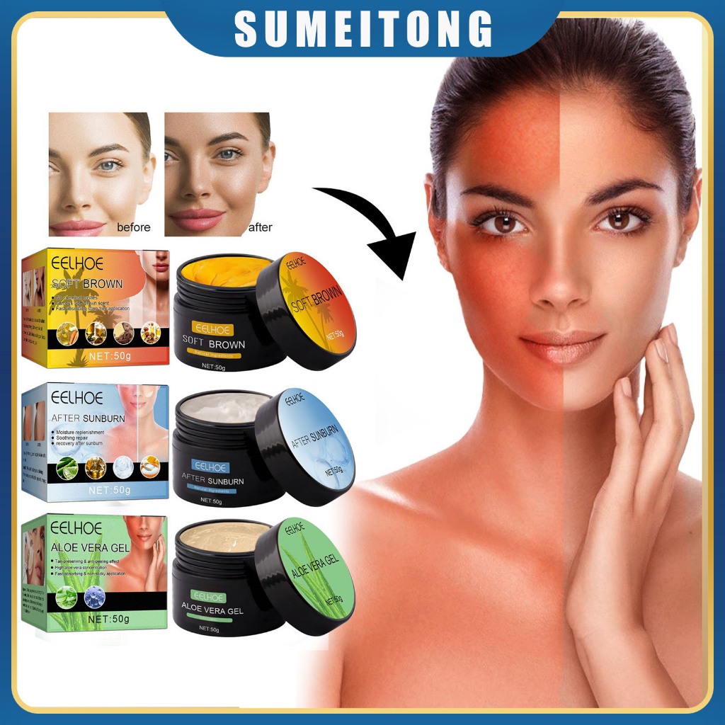 eelhoe Post Sun Repair Aloe Vera Gel 50g Outdoor Sun Use Tan Repair Gel ...