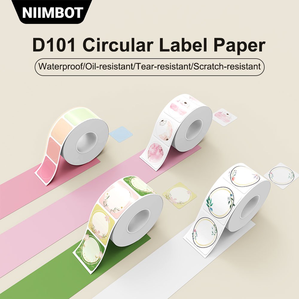 NIIMBOT D101 Label Sticker Anti-Oil Waterproof Tear-Resistant for ...