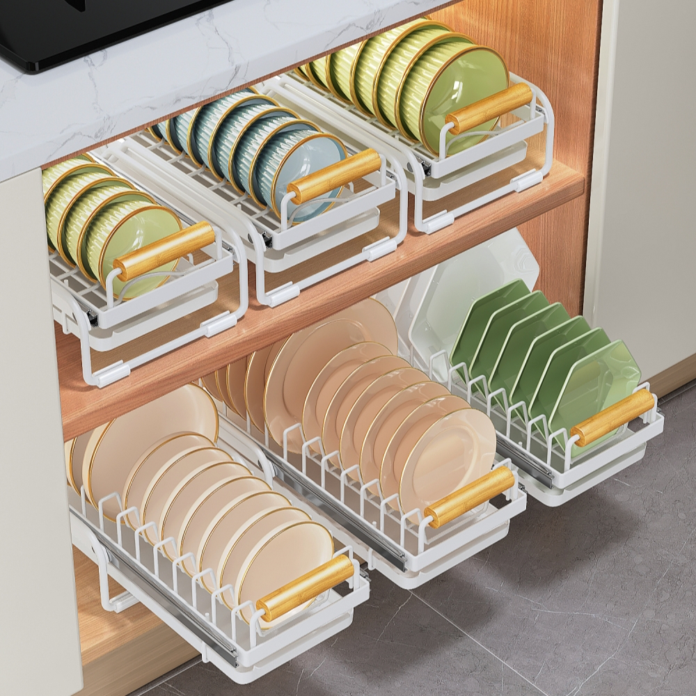 Kitchen Pullout Dish Rack For Kitchen Cabinet Stainless Dish Drainer ...
