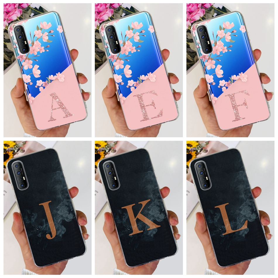 OPPO Reno3 Pro 4G Fashion Flower Fog Initial Letter Case Reno 3Pro ...