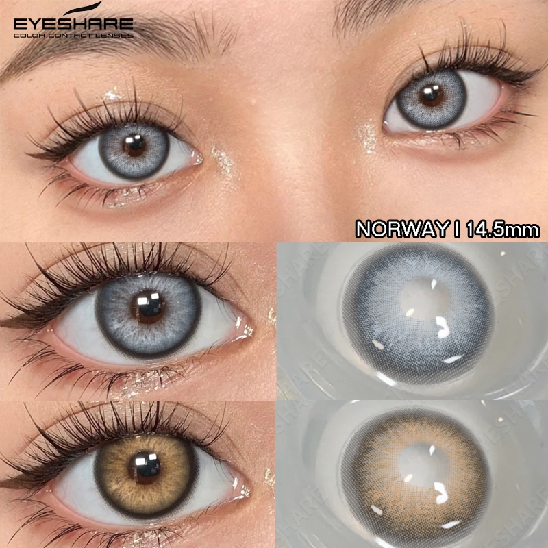EYESHARE Contact Lenses Natural Colors Eye Soft Contact Lens Brown ...