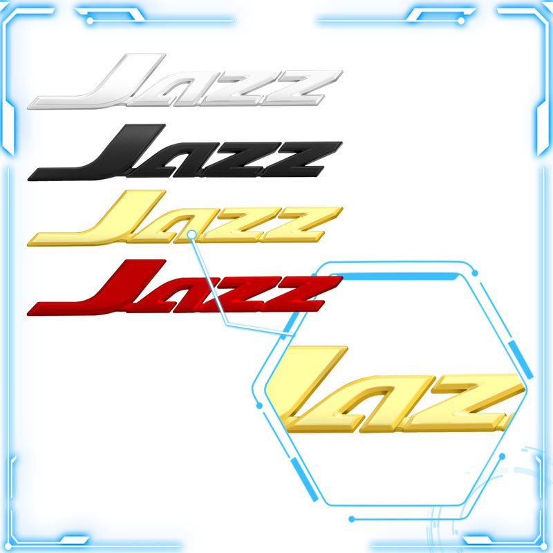 For Jazz Emblem Chrome Sticker Logo Badge Car Rear Gate Deck Nameplate ...