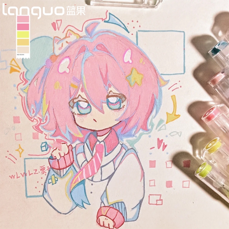 Languo 117 colors gel pen Joint payment morandi purple sea salt blue ...