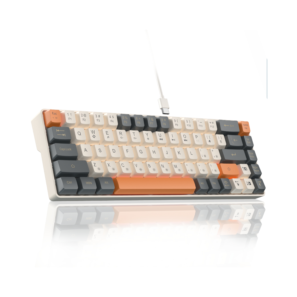 SOLAKAKA SK968 68Keys Wired RGB Membrane Keyboard Colorful Keycaps with ...