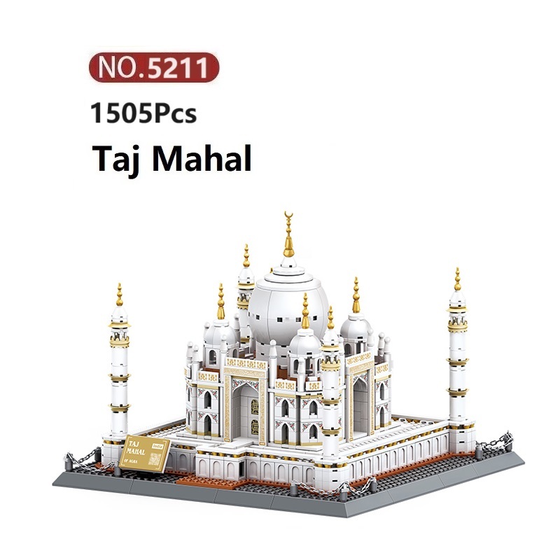 Taj Mahal Building Blocks 1505 Pcs WANGE Architecture Bricks Toy Set ...