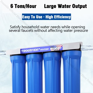 TROUWIDS 20 Inch Deep Well Water Filter Water Purifier Whole House ...