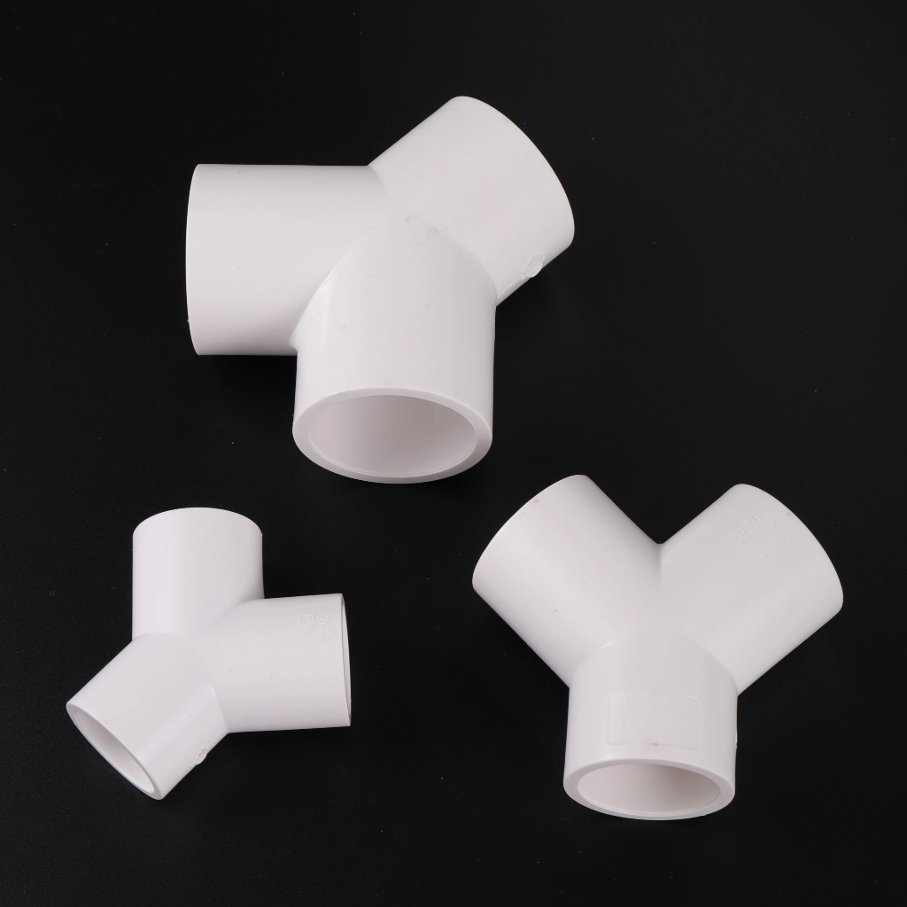1Pc ID 20/25/32mm PVC Y-Shaped Connector 3 Way PVC Pipe Fittings Garden ...