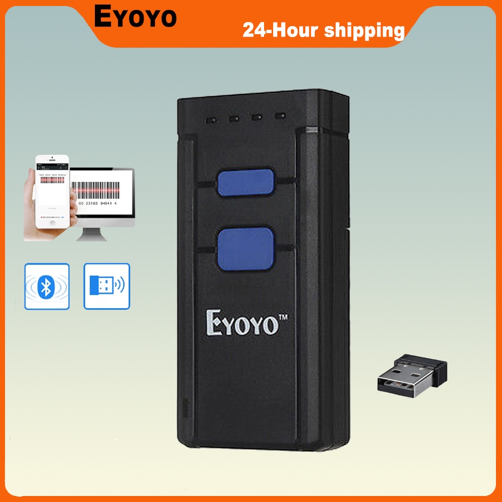 Eyoyo Blurtooth Barcode Scanner Mini 1D 2.4G Wireless Barcode portable ...