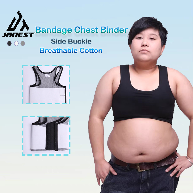 Short Chest Binder Breathable Bandage Breast Binder Binder Bra Plus ...