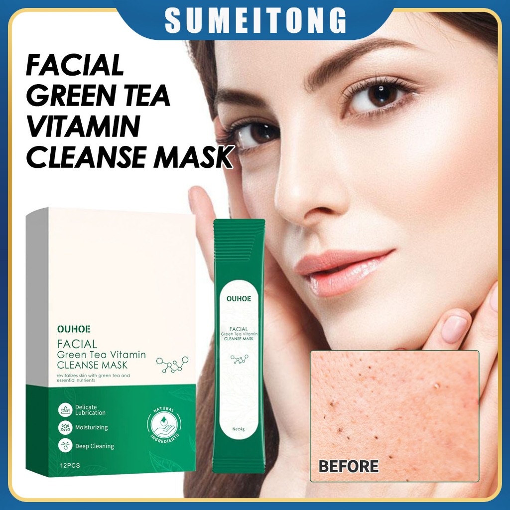 ouhoe Green Tea Cleansing Mask Facial Moisturizing anti-acne Deep ...