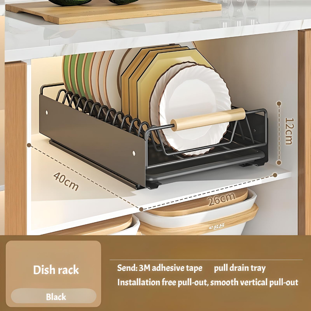 White Pull Out Dish Rack For Kitchen Cabinet Stainless Dish Drying Rack ...