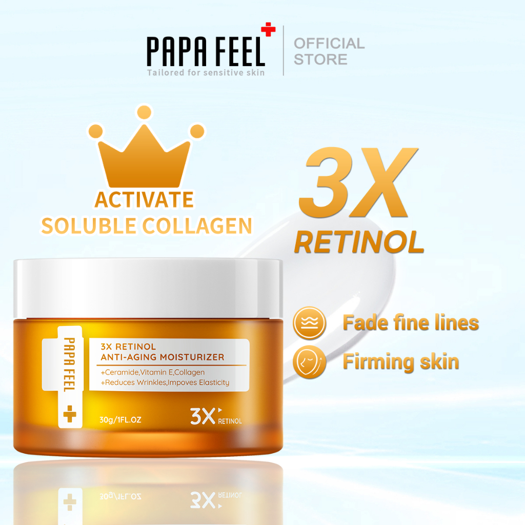 [FDA] PAPA FEEL 3X Retinol Face Cream Anti Aging Boost Collagen Deeply ...