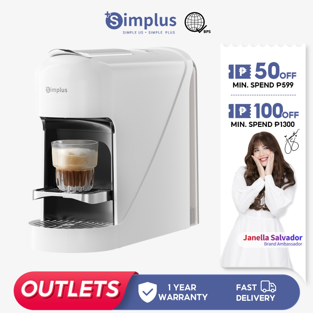 Simplus Nespresso Coffee Machine Automatic Coffee Maker Fit Nespresso Capsules 900ml Water Tank ...