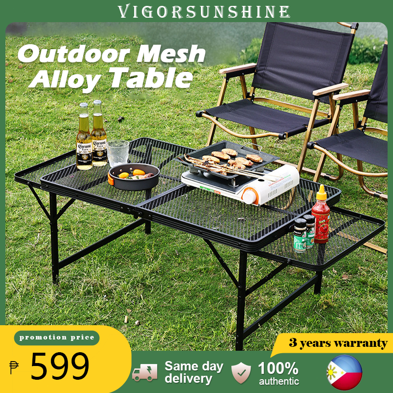 Folding Camping Table Barbecue Picnic Outdoor Portable High Strength Aluminum Alloy Table ...