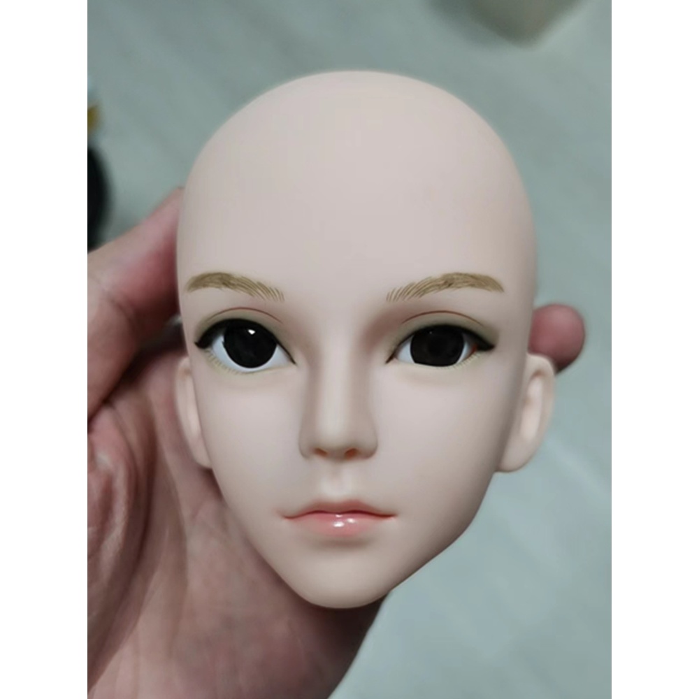 60cm Male Doll's Head with Make Up 1/3 BJD Doll Part DIY Toy Normal Skin Ball Jointed Doll ...