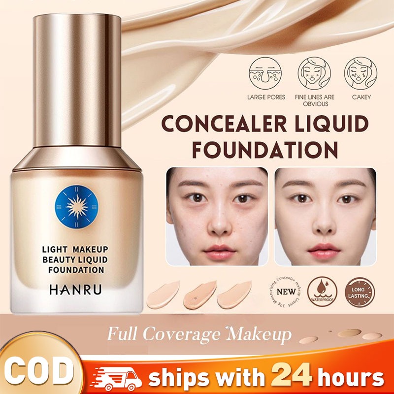 HANRU Liquid Foundation nude Waterproof Ultra-Matte & Lasting Full ...