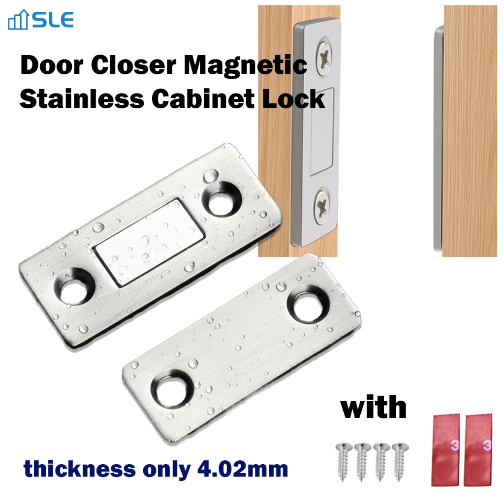 Strong Door Closer Magnetic Door Catch Latch 1 Pair Stainless Cabinet ...