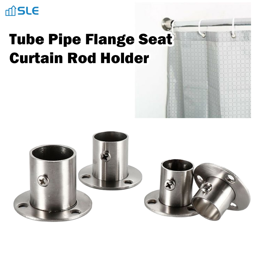 Socket Flange Wall Mount Pipe Bracket Round Tube Pipe Flange Curtain ...