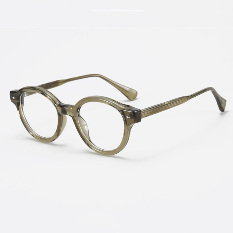 2024 Retro Oval TR90 Thick Frame Eyeglasses Small Face Artistic ...